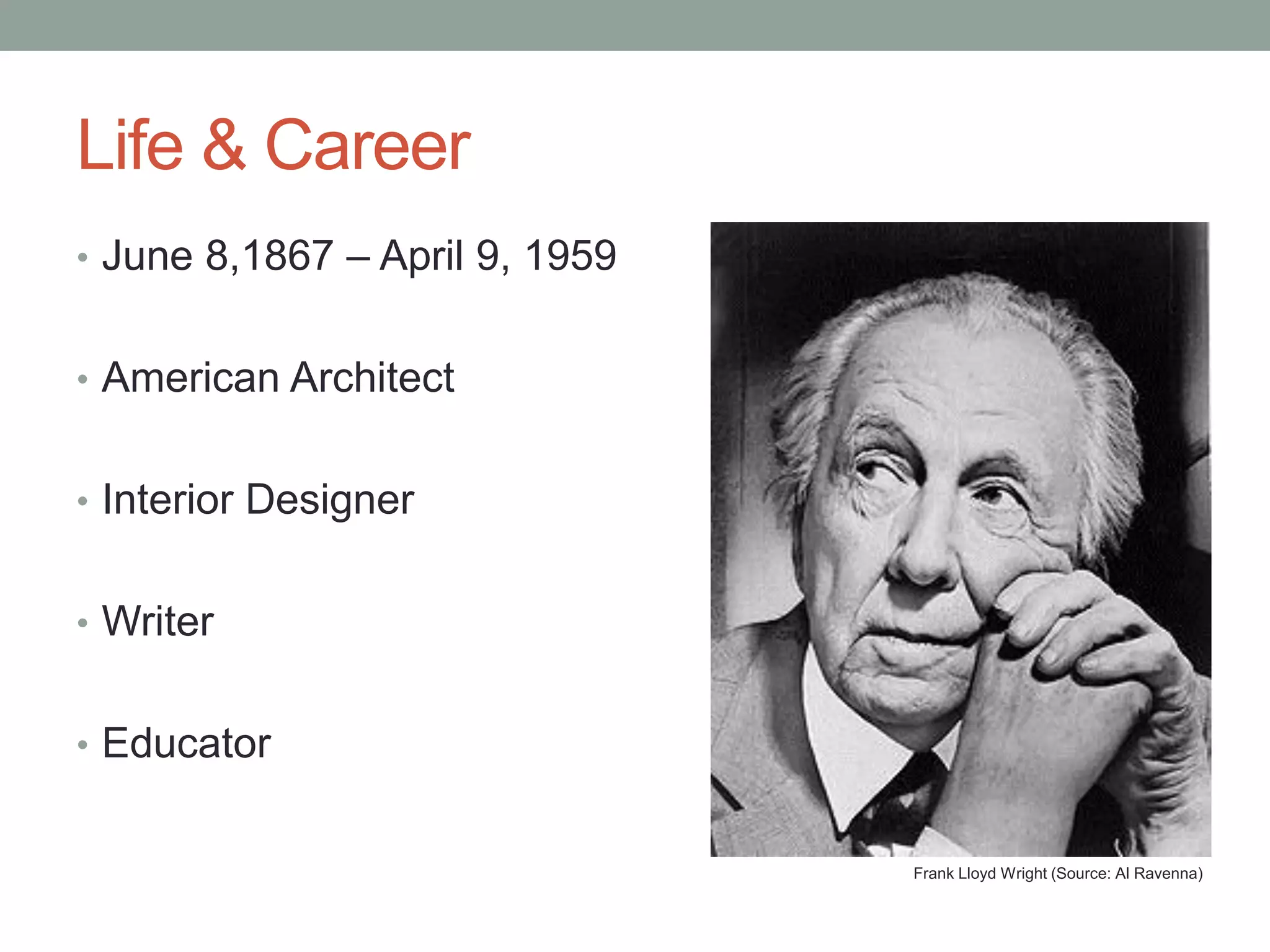 Frank Lloyd Wright Presentation | PDF