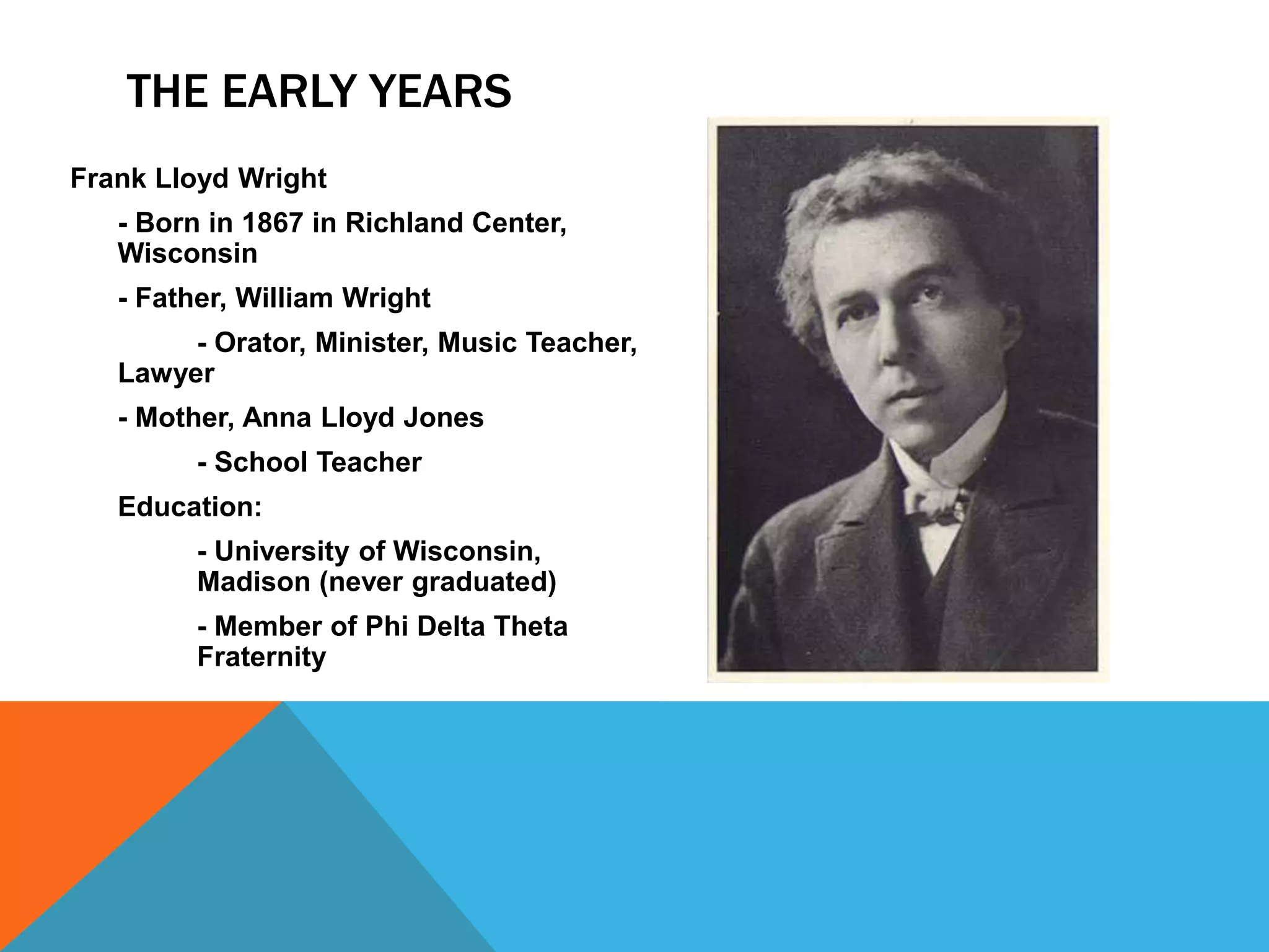 Frank lloyd wright presentation | PPTX