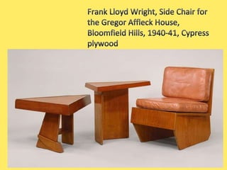 Frank Lloyd Wright Influences and stages in career | PPTX