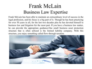 Frank McLain - Experienced Counsel | PPT