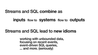 How to use Standard SQL over Kafka: From the basics to advanced use cases | Frank McSherry ...