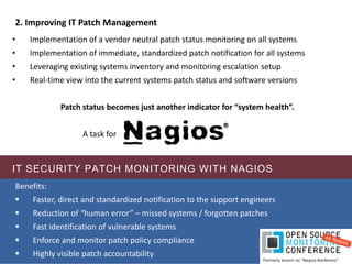 OSMC 2009 | IT Security Patch Monitoring with Nagios by Frank Migge | PDF