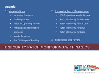 OSMC 2009 | IT Security Patch Monitoring with Nagios by Frank Migge | PDF