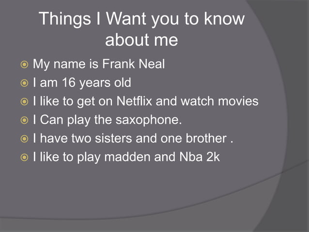 Frank neal this is me | PPTX