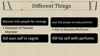 Frankenstein's Monster vs Perfume Novel's Protagonist. | PPTX