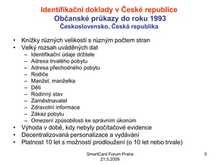 SmartCard Forum 2009 - Czech ID documents | PDF