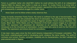 Frantz Fanon as a Postcolonial Writer.pptx | Education