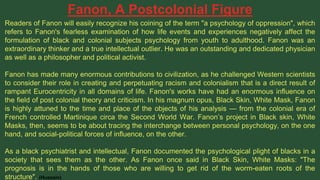 Frantz Fanon as a Postcolonial Writer.pptx | Education