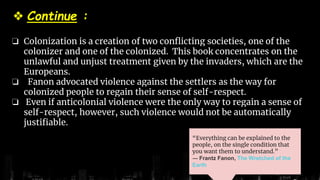 Frantz fanon -postcolonial writer | PPTX