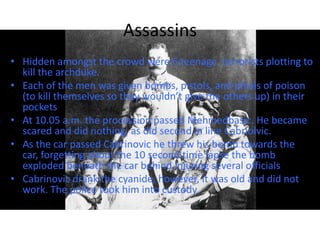 Archduke Franz Ferdinand Assassination | PPTX