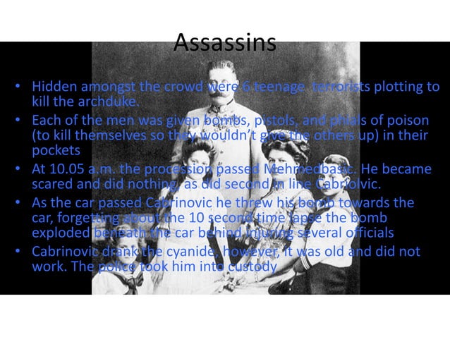 Archduke Franz Ferdinand Assassination | PPTX | Death, Injury, or ...