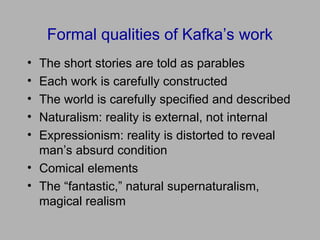 Franz Kafkas life and art and works .ppt
