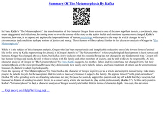 Franz Kafka Metamorphosis | PPT