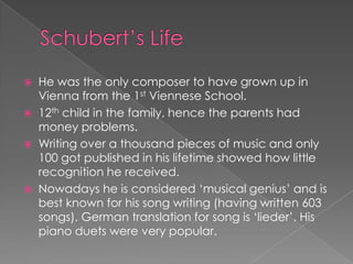 Franz schubert powerpoint | PPTX