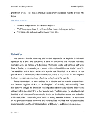 Facilitated Risk Analysis Process - Tareq Hanaysha | PDF