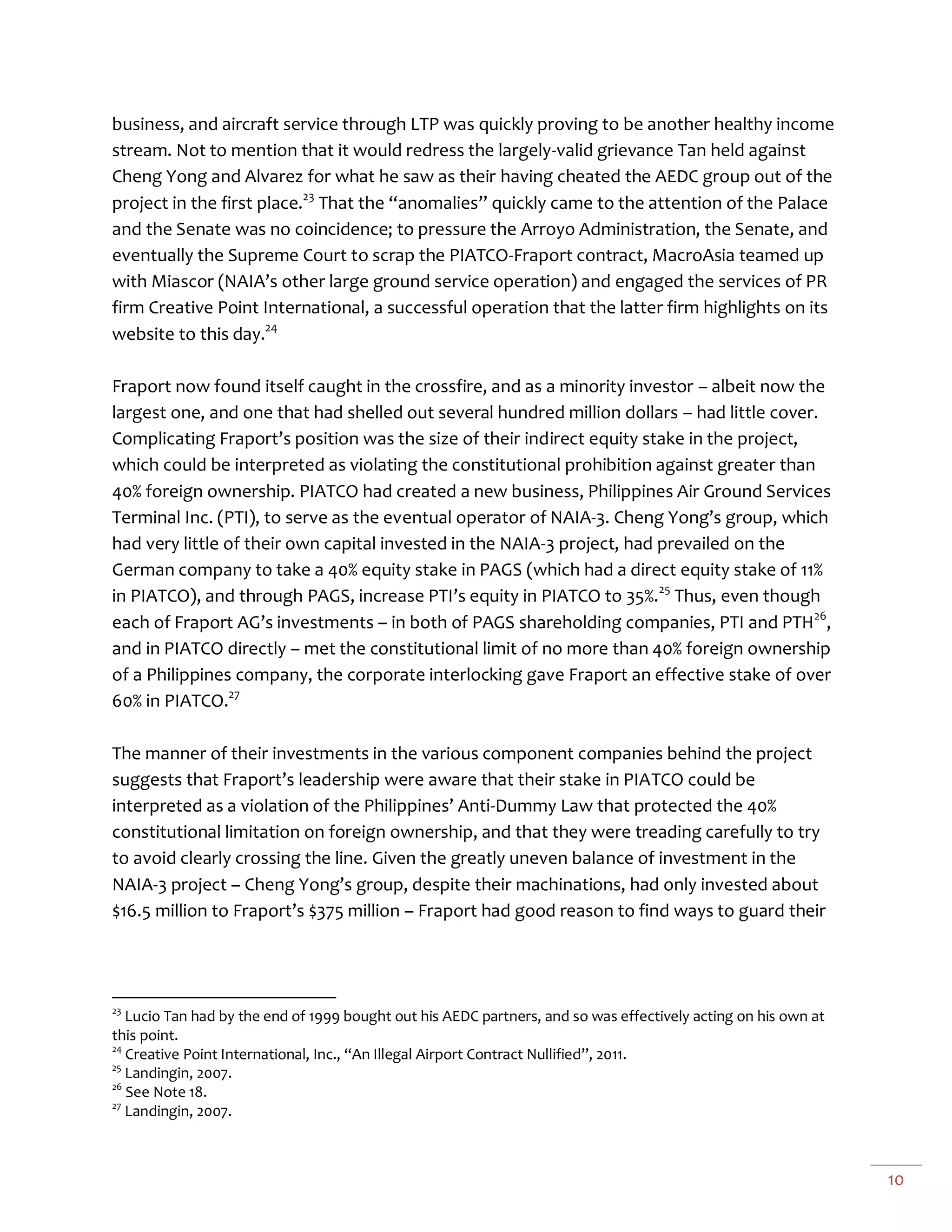 Fraport AG and the NAIA-3 Debacle: A Case Study | PDF