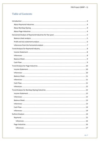 Fra project textile industries | PDF | Business Accounting & Finance | Business