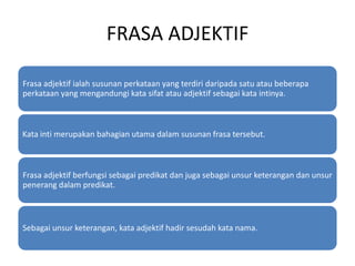 Frasa adjektif | PPTX