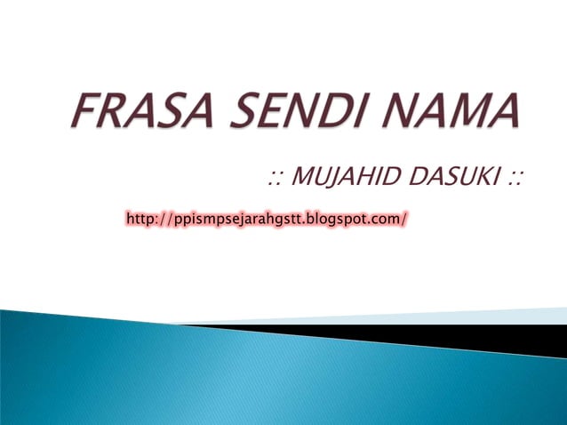 Frasa Sendi Nama | PPSX