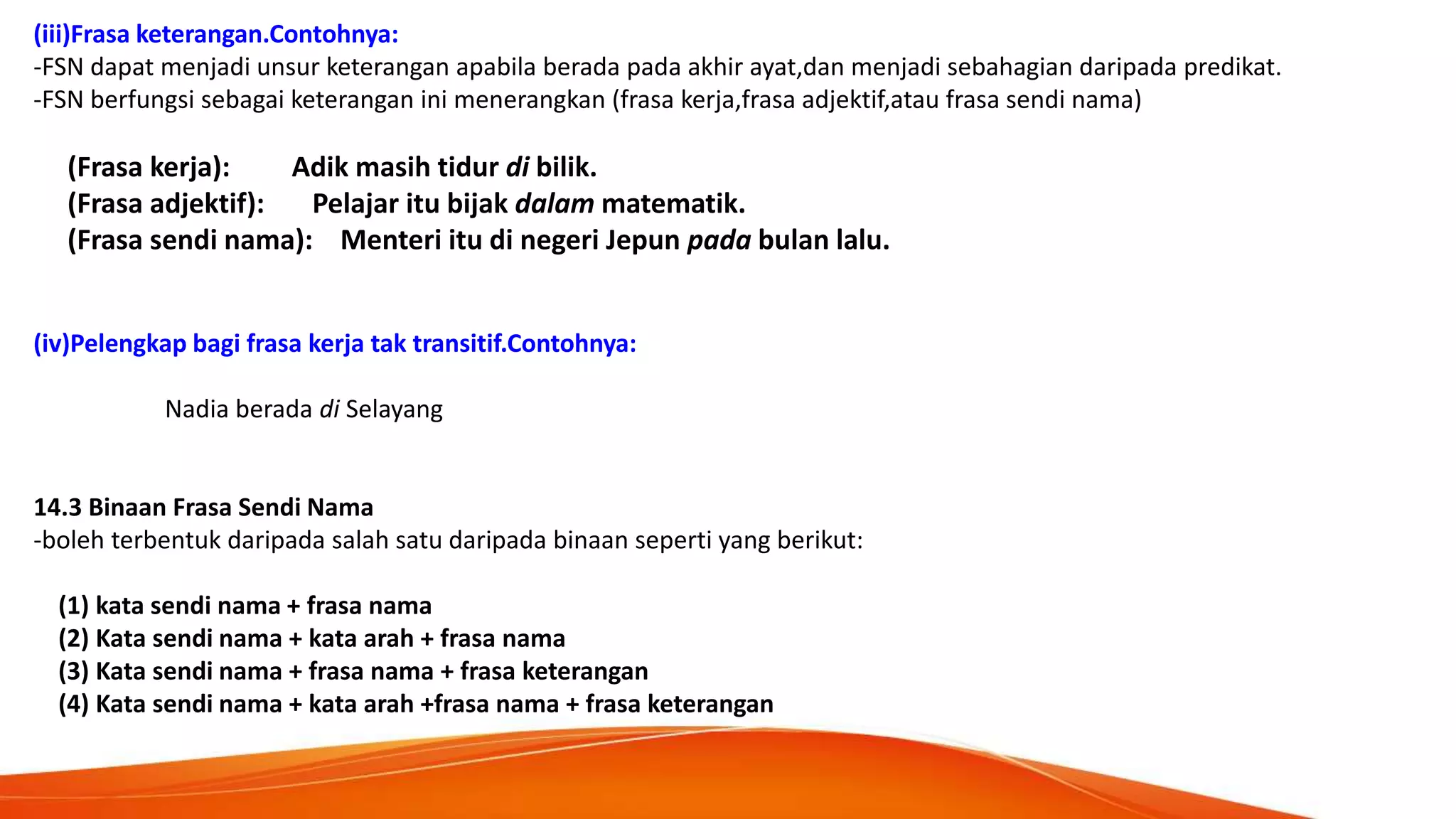 Frasa sendi nama Bahasa Melayu Tingkatan 6 | PPTX