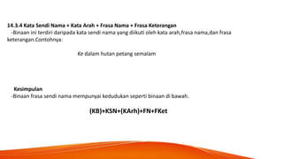 Frasa sendi nama Bahasa Melayu Tingkatan 6 | PPTX