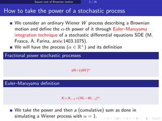 Quantum mechanics and the square root of the Brownian motion | PDF