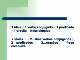 Frase Simples. Frase Complexa | PPT