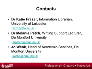 Building research student communities: is there a role for library and ...