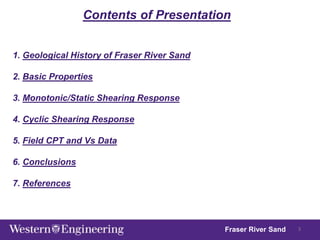 Survey on Frazer River Sand in Richmond, British Columbia, Canada | PPTX