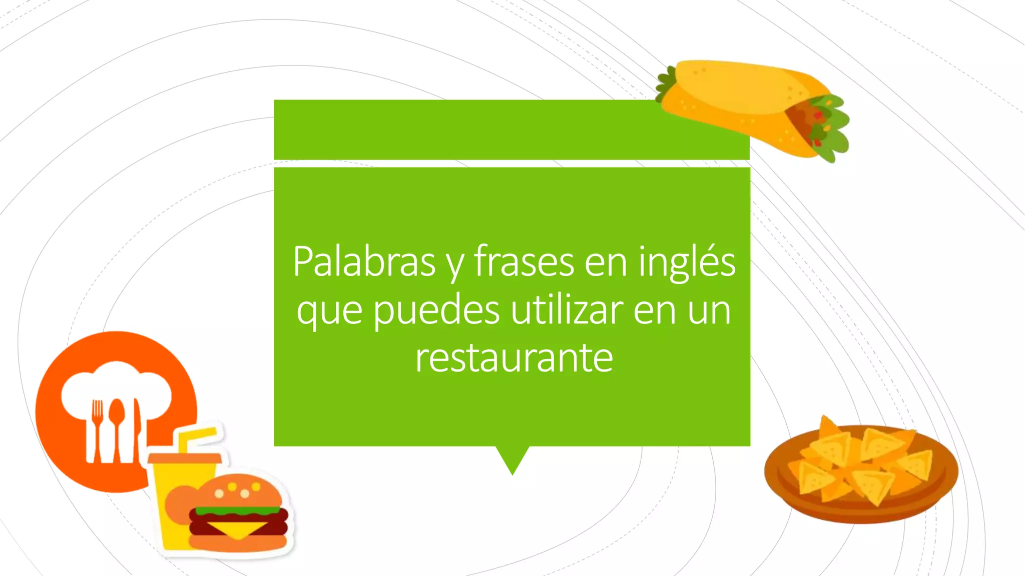 Frases en inglés para ordenar en un restaurante como experto | PPTX ...