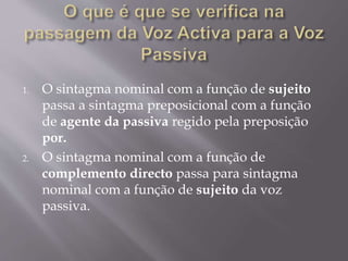 Frases na forma passiva | PPTX
