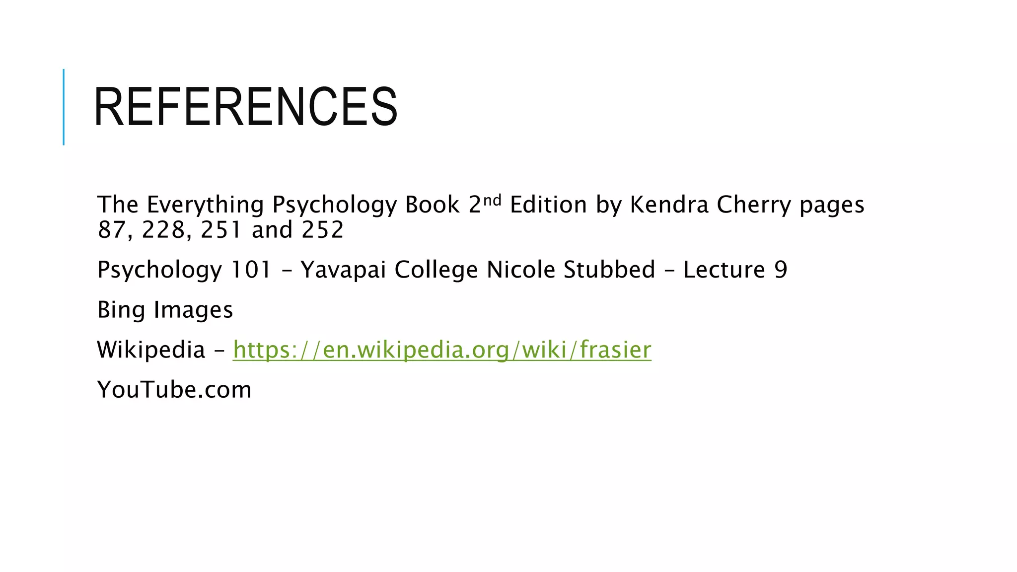 Denise Vosberg - Psych 101 Frasier Media | PPT