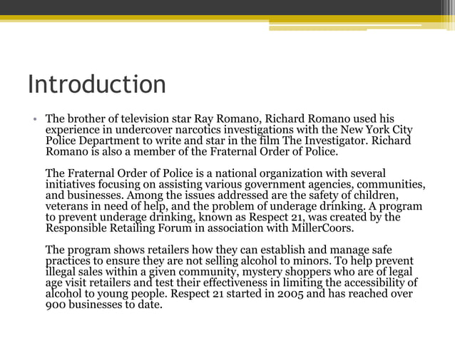 Fraternal Order of Police ; Richard Romano member | PPT