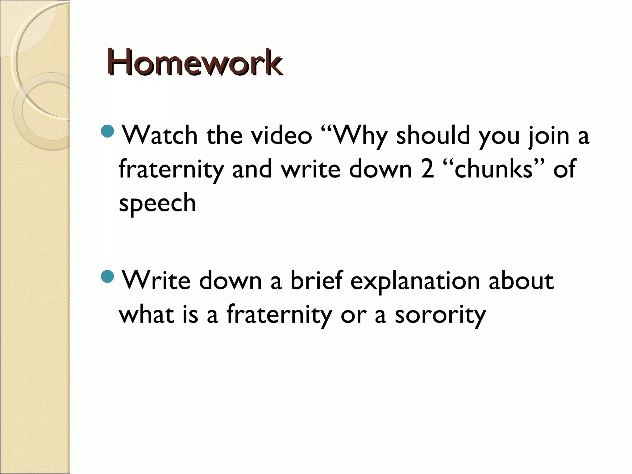 Fraternity presentation 2 | PPT