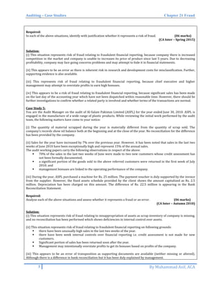 FRAUD - AUDITING STUDY NOTES | PDF