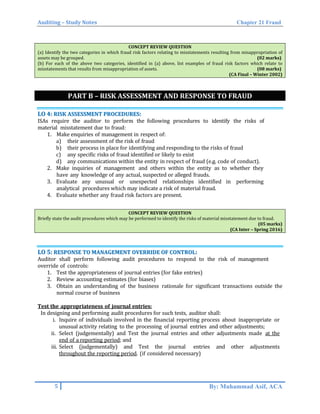 FRAUD - AUDITING STUDY NOTES | PDF
