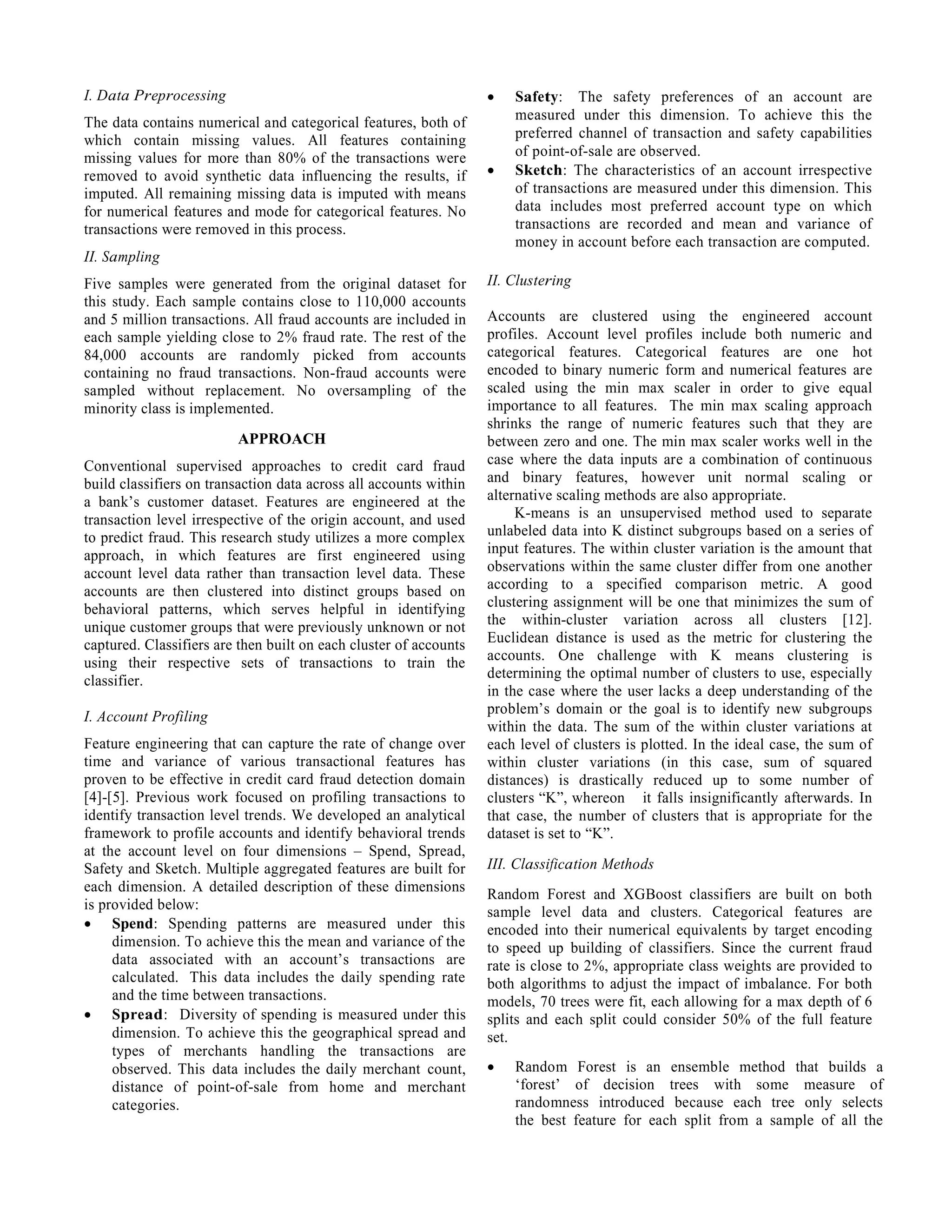 Improving Credit Card Fraud Detection: Using Machine Learning to Profile and Predict Behavior | PDF