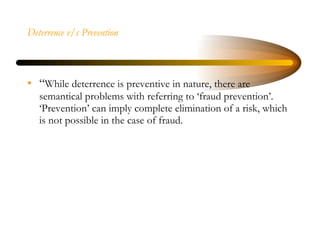 Fraud Deterrence | PPT