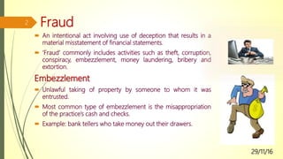 Fraud embezzlement | PPTX