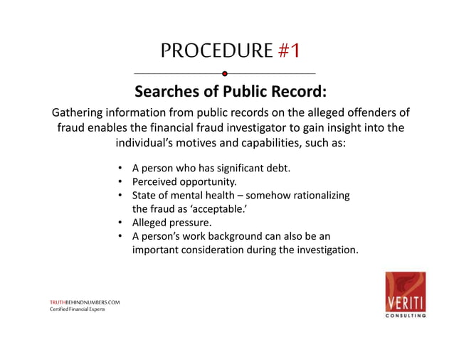 Fraud Investigation Process And Procedures | PPTX