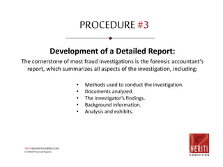 Fraud Investigation Process And Procedures | PPTX