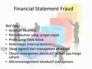 Red Flags (FRAUD AUDITING) | PPTX