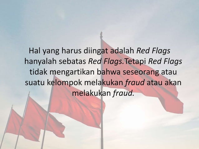 Red Flags (FRAUD AUDITING) | PPTX