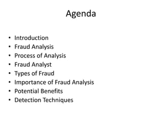 Fraud analysis | PPTX