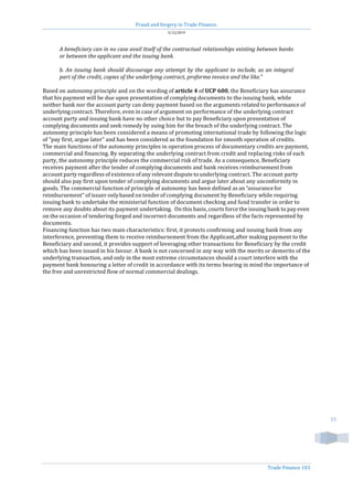 Fraud and forgery in trade finance | PDF