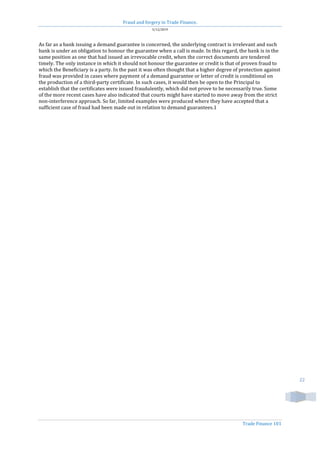 Fraud and forgery in trade finance | PDF