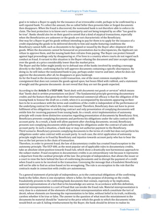 Fraud and forgery in trade finance | PDF