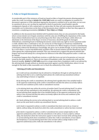 Fraud and forgery in trade finance | PDF