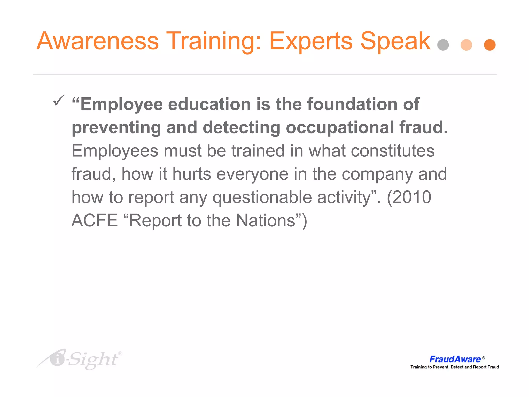 Fight Fraud with Employee Fraud Training | PPT