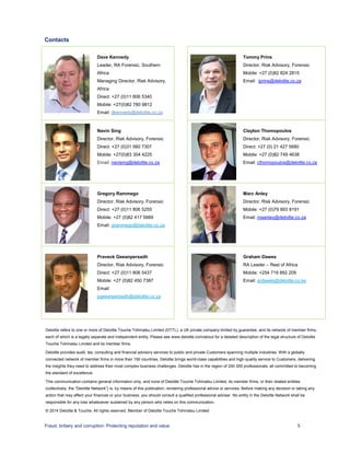 Fraud, bribery and corruption: Protecting reputation and value | PDF